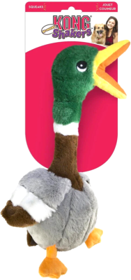 Kong Shakers Honkers Duck Small Plush Low Tone Squeaker Dog Play Toy | eBay