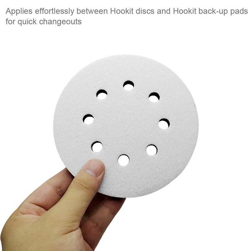 40PCS 5 Inch(125mm) 8-Hole Soft Sponge Interface Pad for Sanding Pads ...