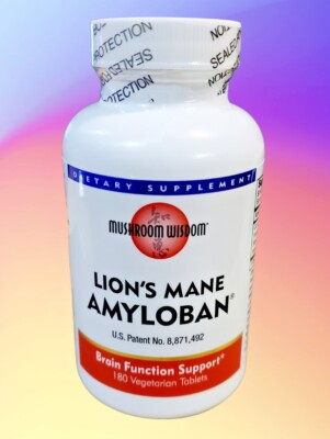 180 tabs, LION'S MANE AMYLOBAN Mushroom Wisdom BRAIN FUNCTION SUPPORT ...