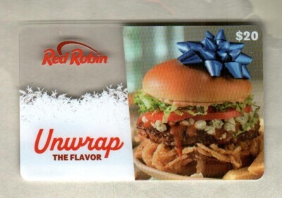 RED ROBIN Unwrap the Flavor, Blue Bow ( 2023 ) Gift Card ( $0 - NO ...