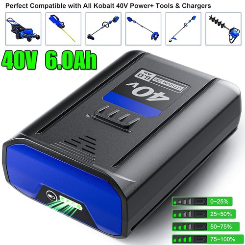 40V 6.0Ah Replacement Lithium Battery for Kobalt 40V KB440-06 KB440-03 ...