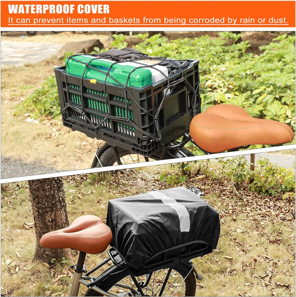 Axiniu Bike Foldable Rear Basket, Rear Bicycle Cargo Rack, Ebike ...