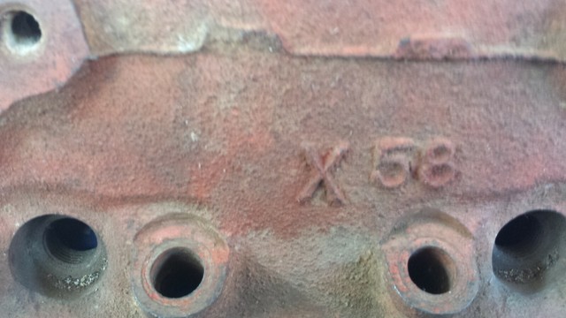 1958 Chevy 283 Cylinder Heads 3748772 Corvette Dual Quads Both Dated B ...