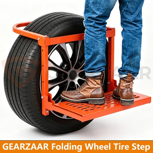 150KG Folding Tire Wheel Step Adjustable Tyre Ladder Non-Slip Steel ...