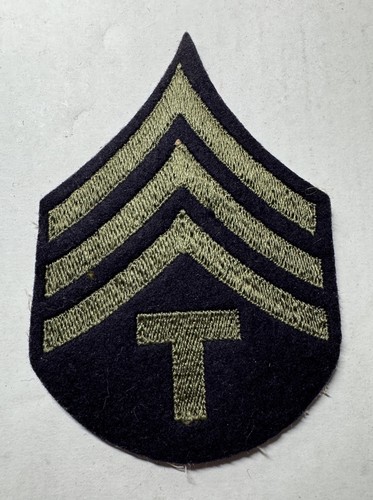 Vintage WWII US Army Tech Third Grade Patch 4”x3” Original Wool & Rayon ...