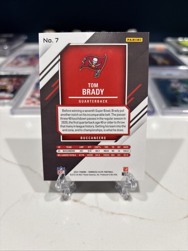 Tom Brady 2021 DONRUSS ELITE PINK PARALLEL HOLO #7 INVEST GOAT HOF MVP ...