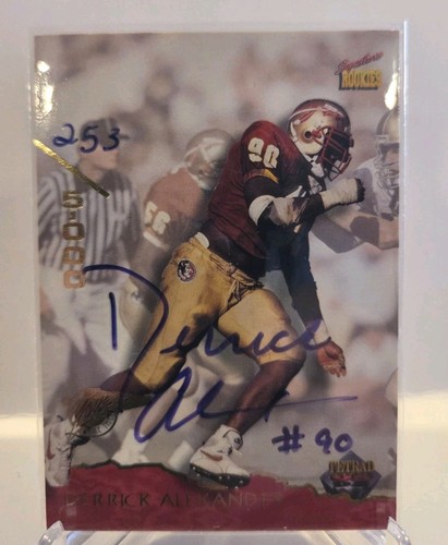 1995 Signature Rookies Tetrad #5 Autograph Derrick Alexander Florida ...