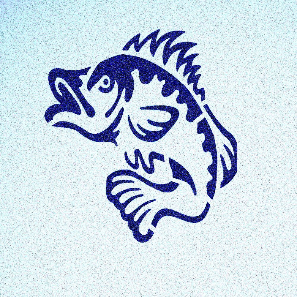 Bass Fish Stencils