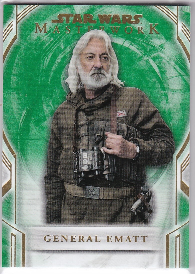 STAR WARS 2018 TOPPS MASTERWORK GREEN PARALLEL BASE 99 GENERAL EMATT 42 ...