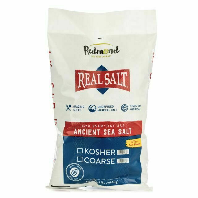 Redmond Real Salt Fine Bulk - 25lb for sale online | eBay