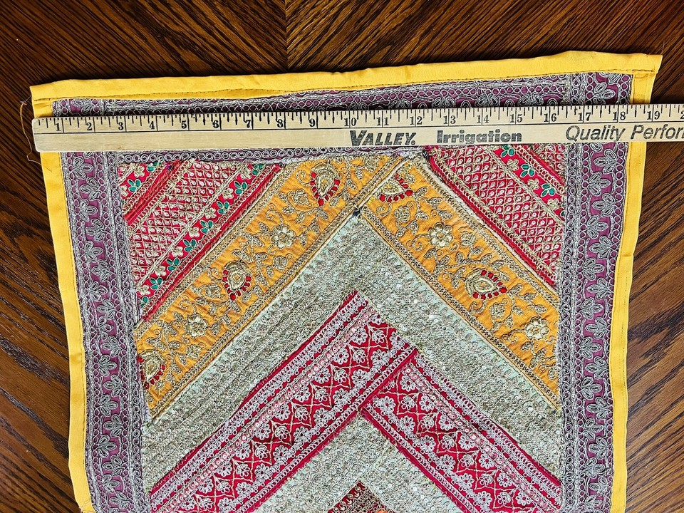 India Cotton Patchwork Dining Table Runner Embroidered Tapestry ...