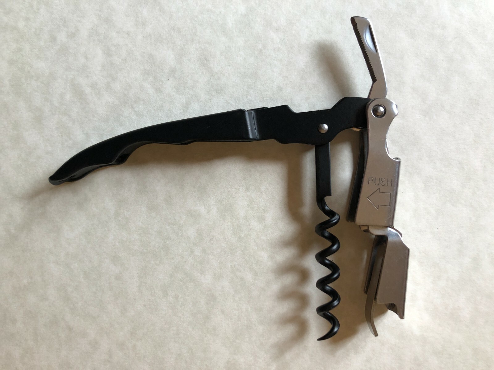 Coutale Sommelier Innovation Corkscrew Wine Key Opener Black La Crema ...