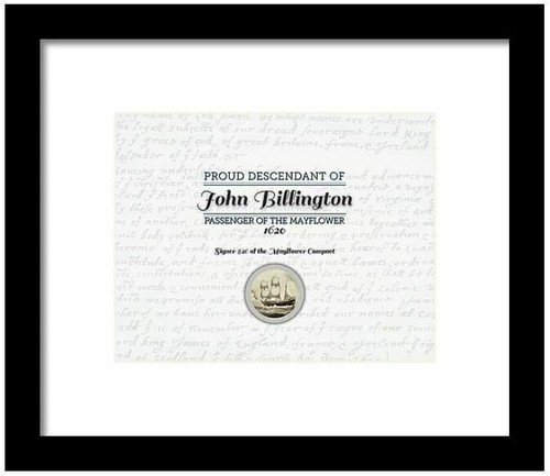 John Billington - Mayflower Pilgrim Commemorative 8x10 print ...