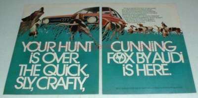 1973 Audi Fox Car Ad - Quick, Sly, Crafty, Cunning Fox! | eBay