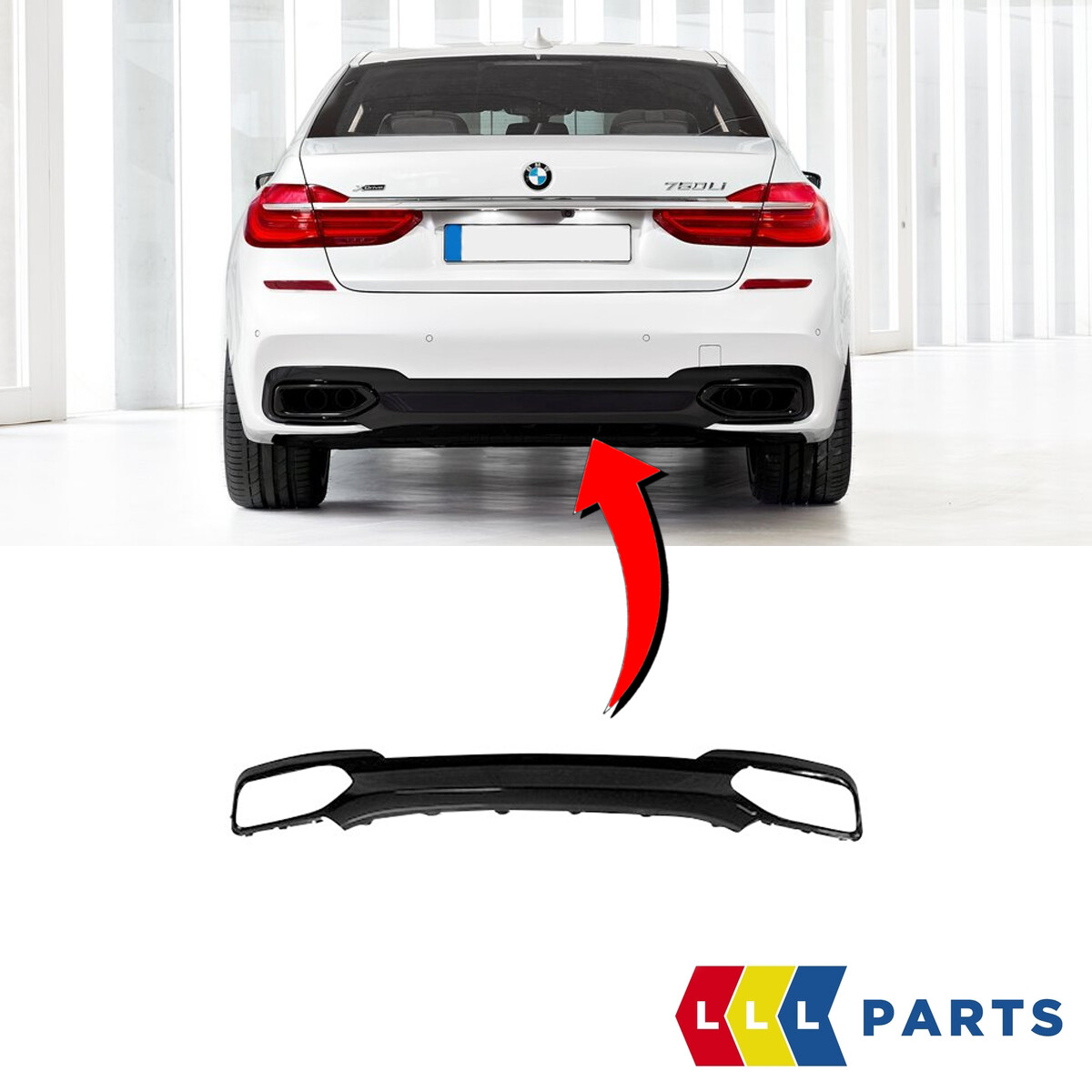 NEW GENUINE BMW 7 SERIES G11 G12 REAR M SPORT BUMPER TRIM PANEL ...