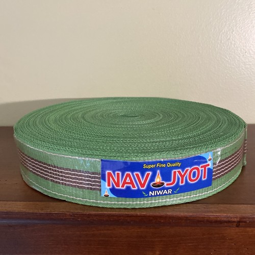 Super Fine Quality Nav Jyot 2" Nylon Niwar Roll Green For Khat, Khatiya ...