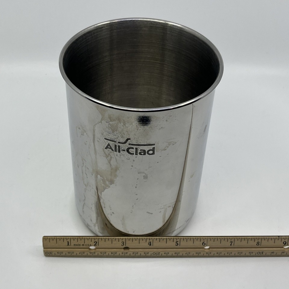 All-Clad Stainless Steel Kitchen Utensil Tool Holder Caddy Canister 7 ...