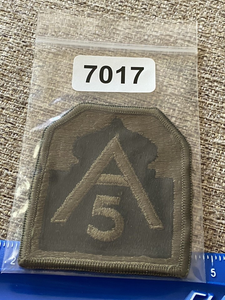 US Army 5th Army Subdued Patch A Castle INV7017 | eBay