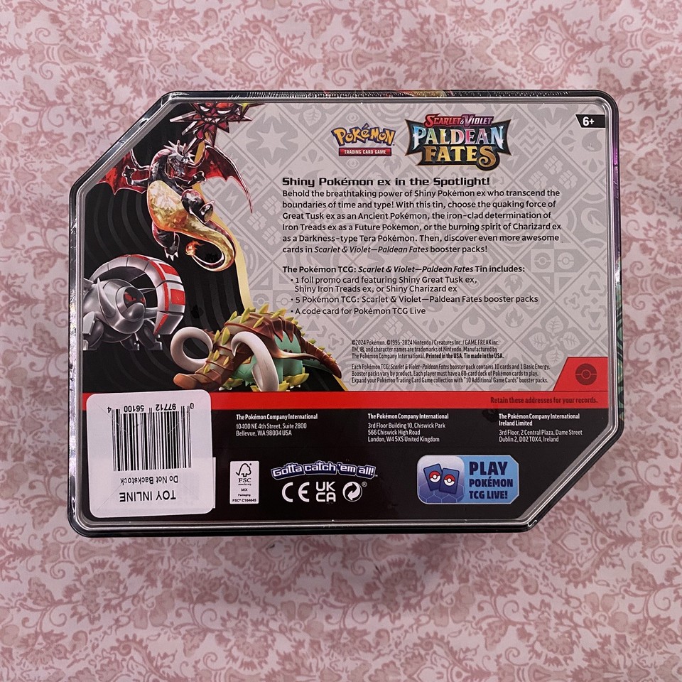 Pokemon TCG: Paldean Fates Tin - Charizard - New & Sealed | 5 Packs | eBay