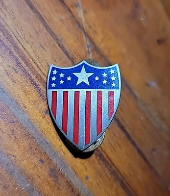 US Army Adjutant General Corps Officer Sterling Silver Shield Lapel Pin ...