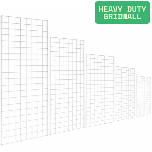 Gridwall Mesh Panel Display Retail Shop Wall/Floor Chrome Stand 4ft-8ft ...