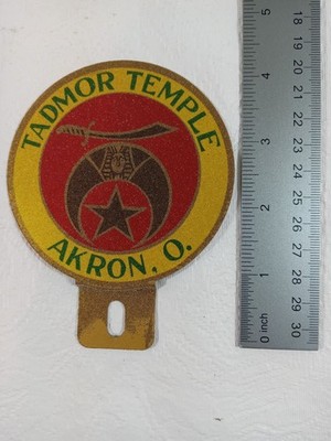 Tadmor Temple Akron OH Alum License Plate Metal Shriner Mason Car Tag 4 ...