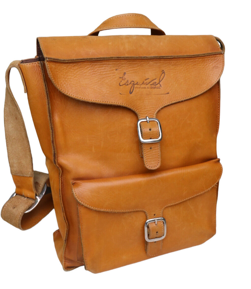 Esquivel Handmade in California USA Tan Brown Leather Shoulder Saddle ...