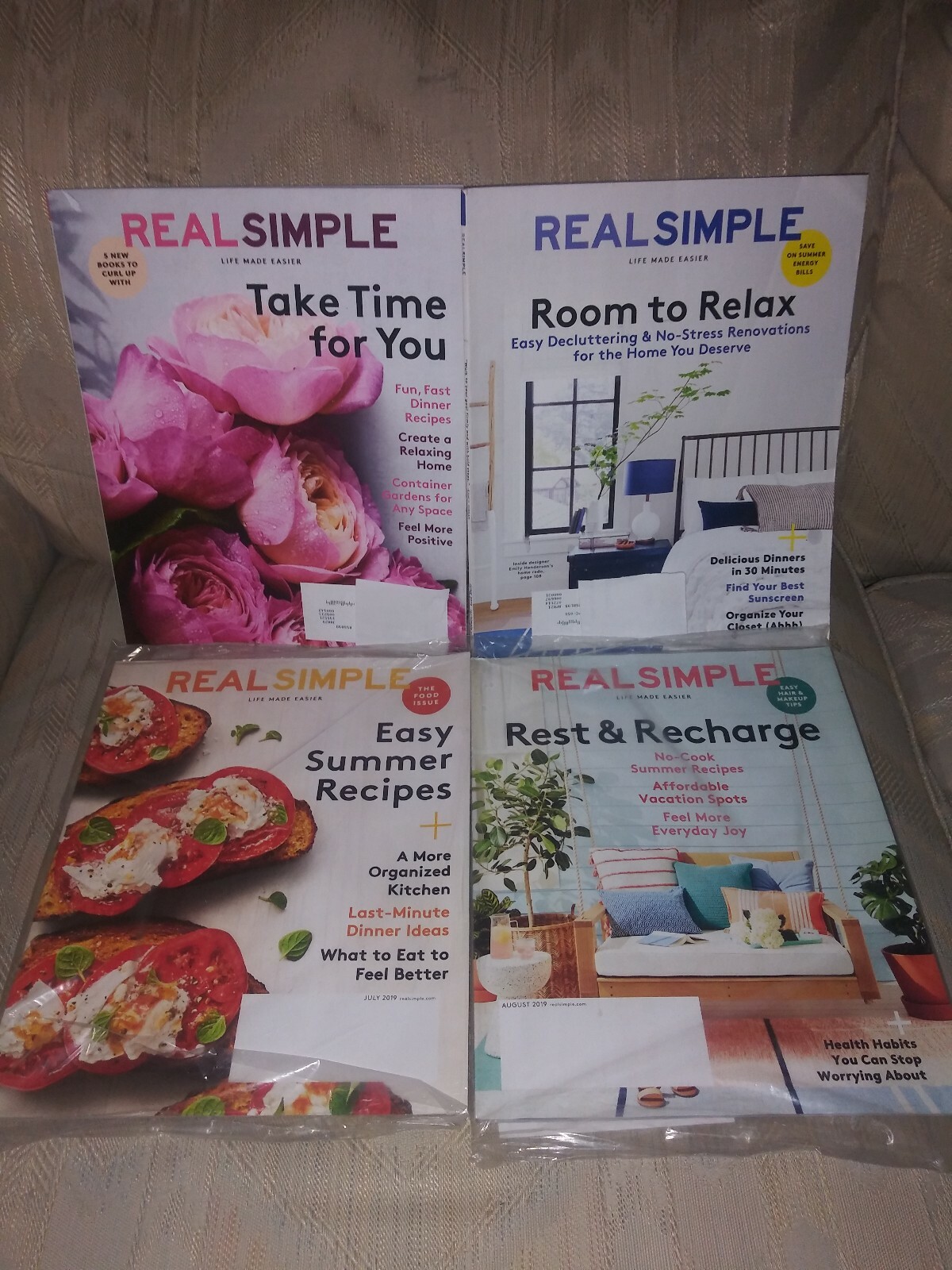 Lot Of 4 Real Simple Magazines May June July Aug August 2019 Life Made ...