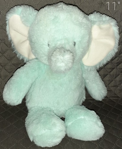 Carters Just One You 11" Soft Elephant Teal White Stuffed Plush Animal ...