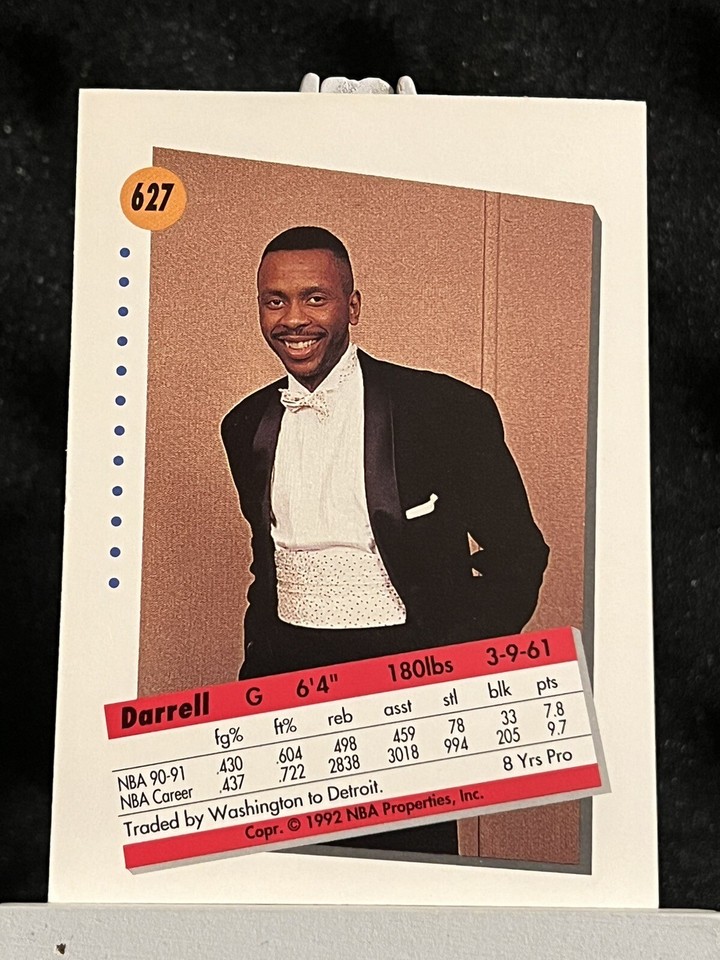 1991-92 SkyBox Denver Nuggets #627 Darrell Walker Basketball NBA Card ...