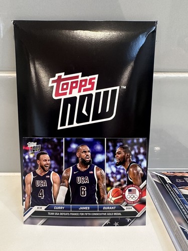 2024 Topps Now Team USA Olympic Team Stephen Curry Lebron James Kevin ...