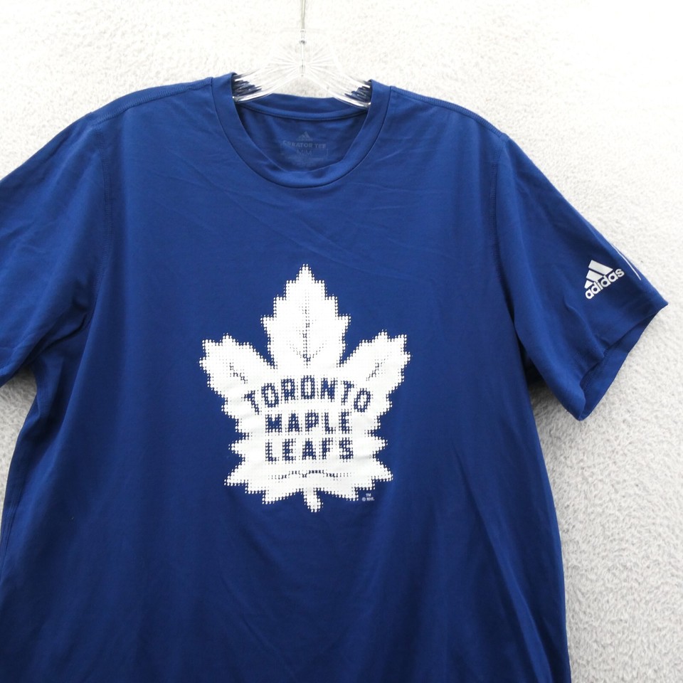 Toronto Maple Leafs Shirt Mens Medium Blue Adidas NHL Ice Hockey Tee ...