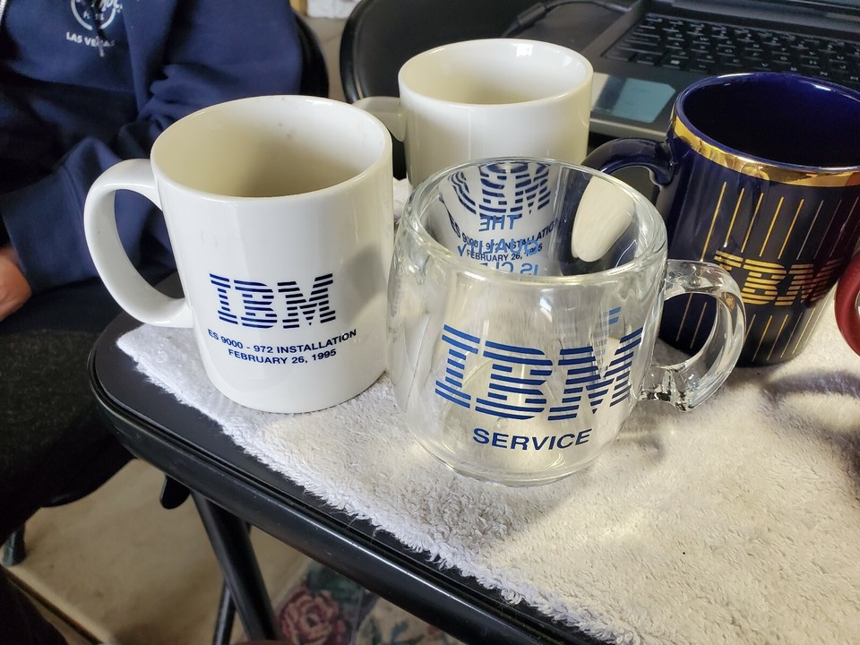 Techology companies Mugs IBM, Bowater, Memorex, Candle, INS, etc Coffee ...