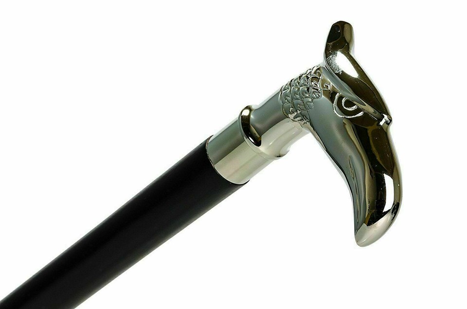 Brass Designer Victorian Handle Wooden Vintage Walking Cane Antique ...