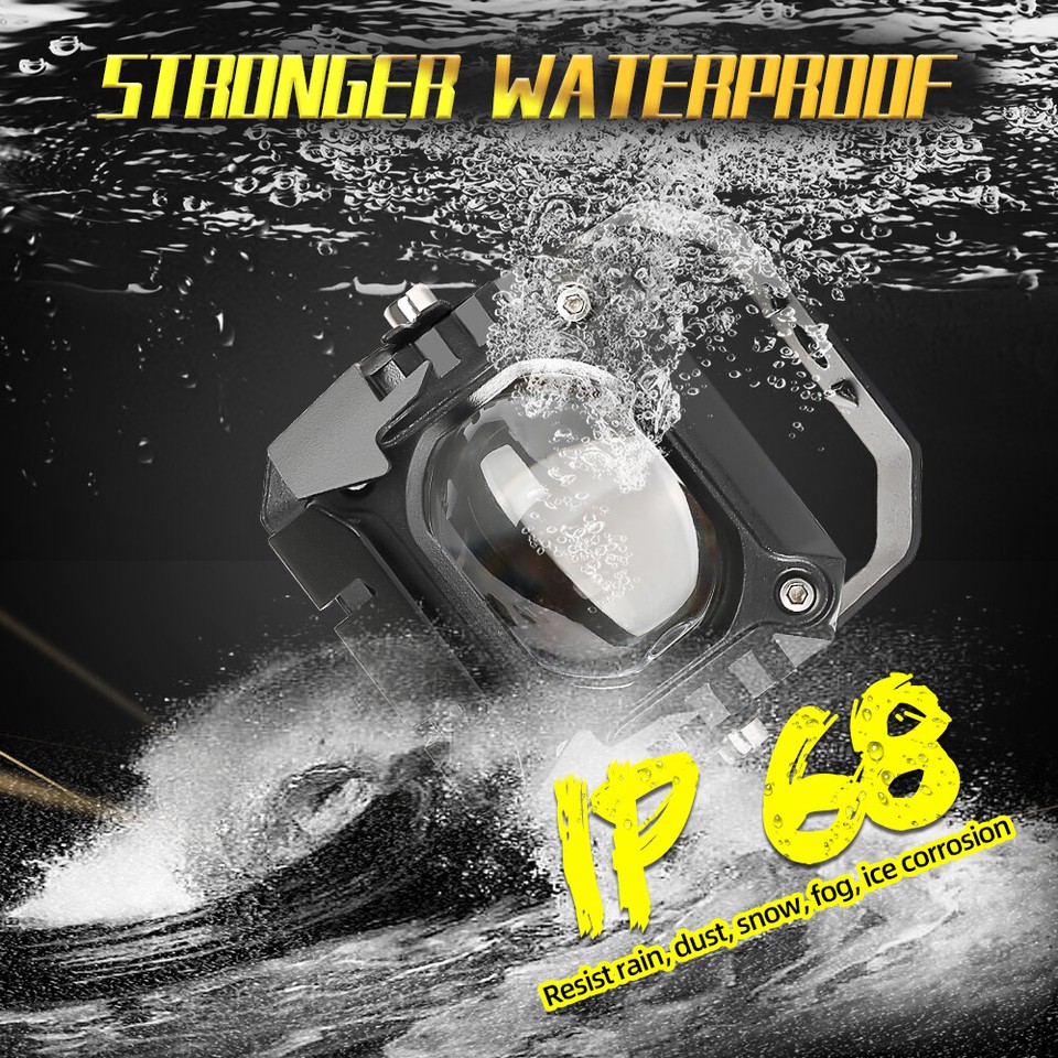 White Amber 3inch LED Work Light Bar Cube Pods Offroad Driving Spot Fog ...