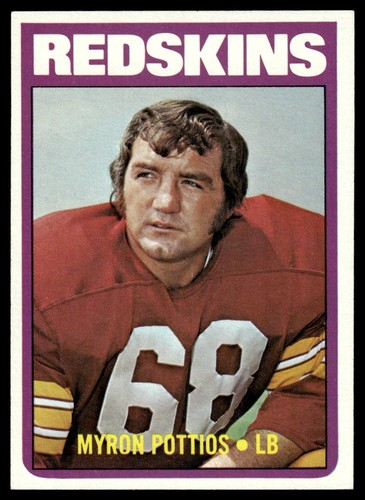 1972 TOPPS MYRON POTTIOS WASHINGTON REDSKINS #243 | eBay