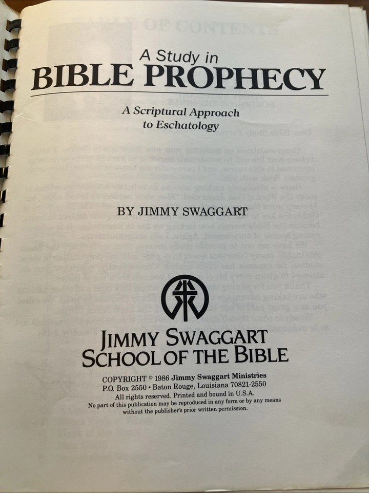 A Study In Bible Prophecy A Scriptural Approach To Eschatology Jimmy ...