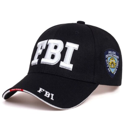 FBI Cap : Federal Bureau of Investigation Adjustable Strap Cap Black ...
