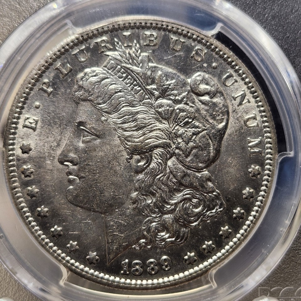 1889 S PCGS AU58 Morgan Silver Dollar $1 US Mint Rare Key Date Coin ...