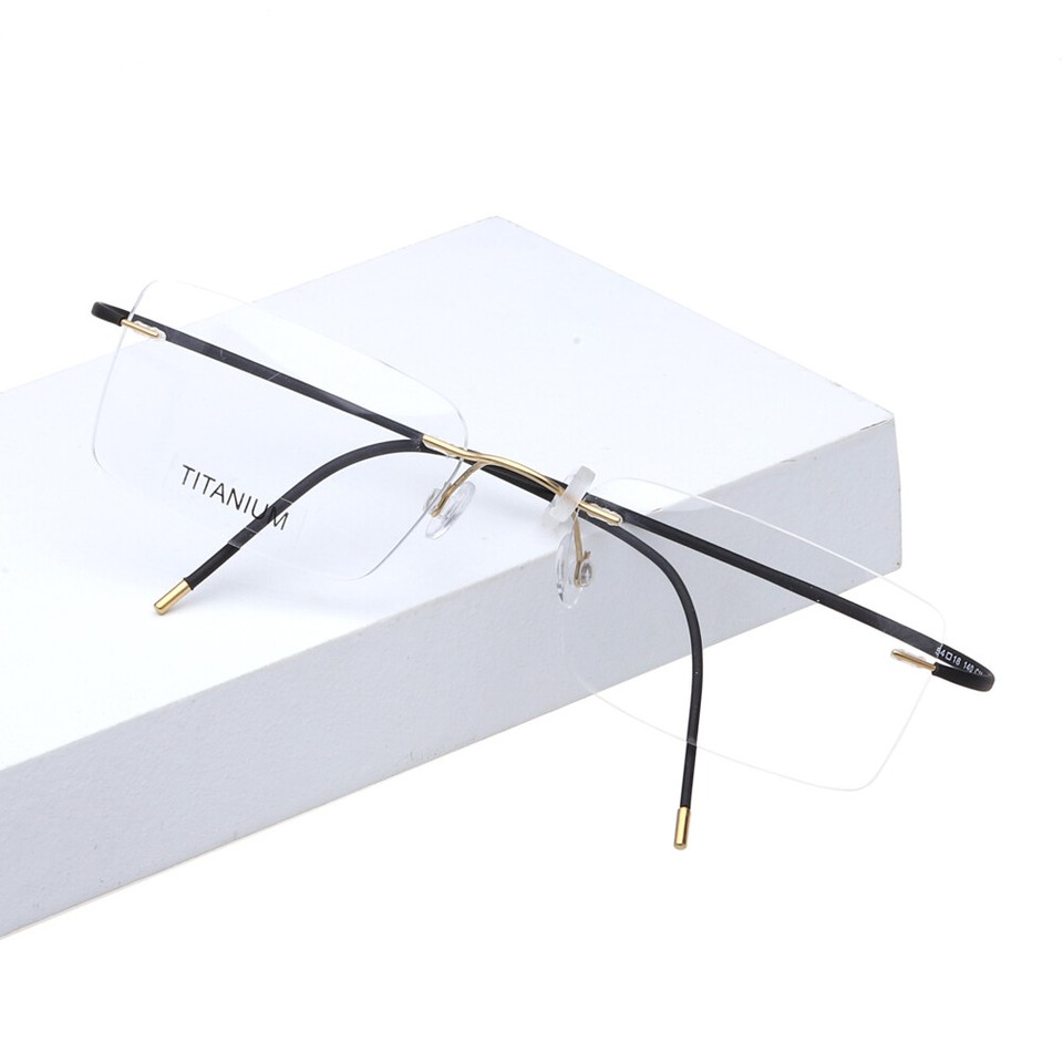 Ultra Light Titanium Flexible Eyeglasses Frames Rimless Glasses Frame ...