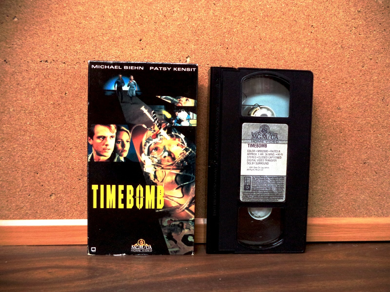 TIMEBOMB (VHS 1992) Michael Biehn, Patsy Kensit, Tracy Scoggins, Robert ...