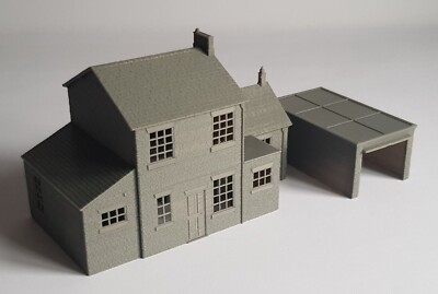 Model Railway brick house - Country styled House with Garage - OO gauge ...
