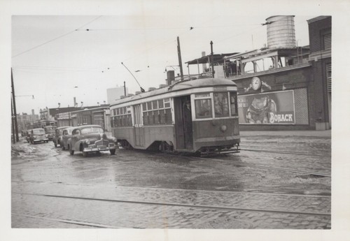New York City NYC 1950 Flushing Ave Streetcar Bohack Sign Queens ...