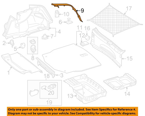 MERCEDES OEM 15-21 C300 Rear Body Floor Interior Trim-Upper Trim ...