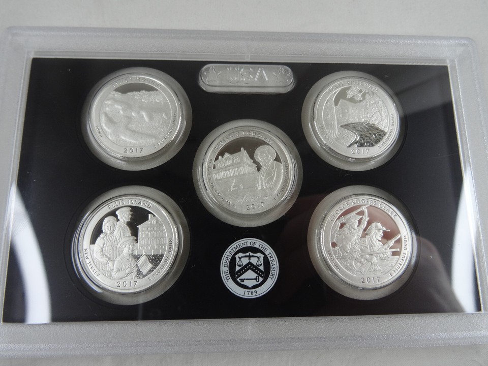 2017-S Silver ATB Quarter Proof Set 5 Coins OGP & COA 90% US Mint | eBay
