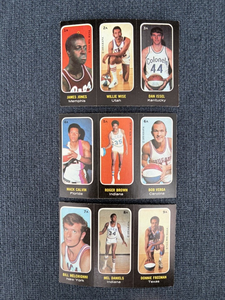 1968-1970 NBA ABA TOPPS BASKETBALL STICKER Trios 1969 Team Logo Card 46 ...