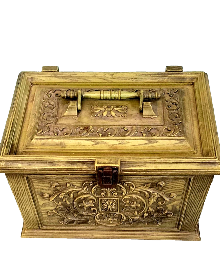 Vintage Max Klein Inc. SC-1280 Plastic Wood Look Sewing Box Avocado ...