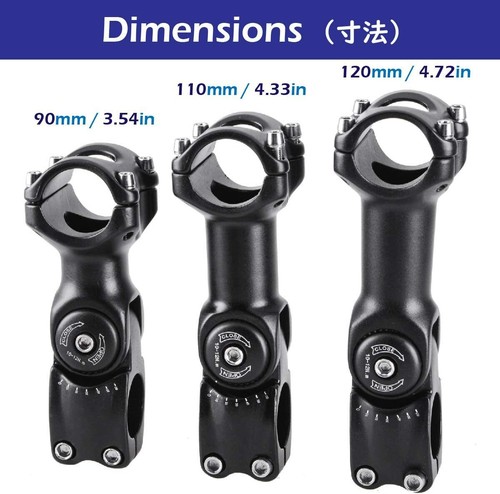 25.4/31.8mm MTB Bicycle Handlebar Mountain Road Bike Adjustable Stem ...