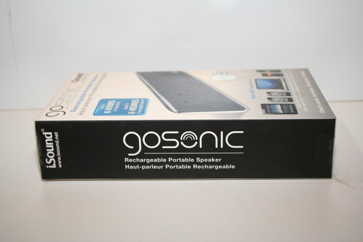 Isound Sound To Go Gosonic Stereo Rechargeable Portable Sonictrek Go