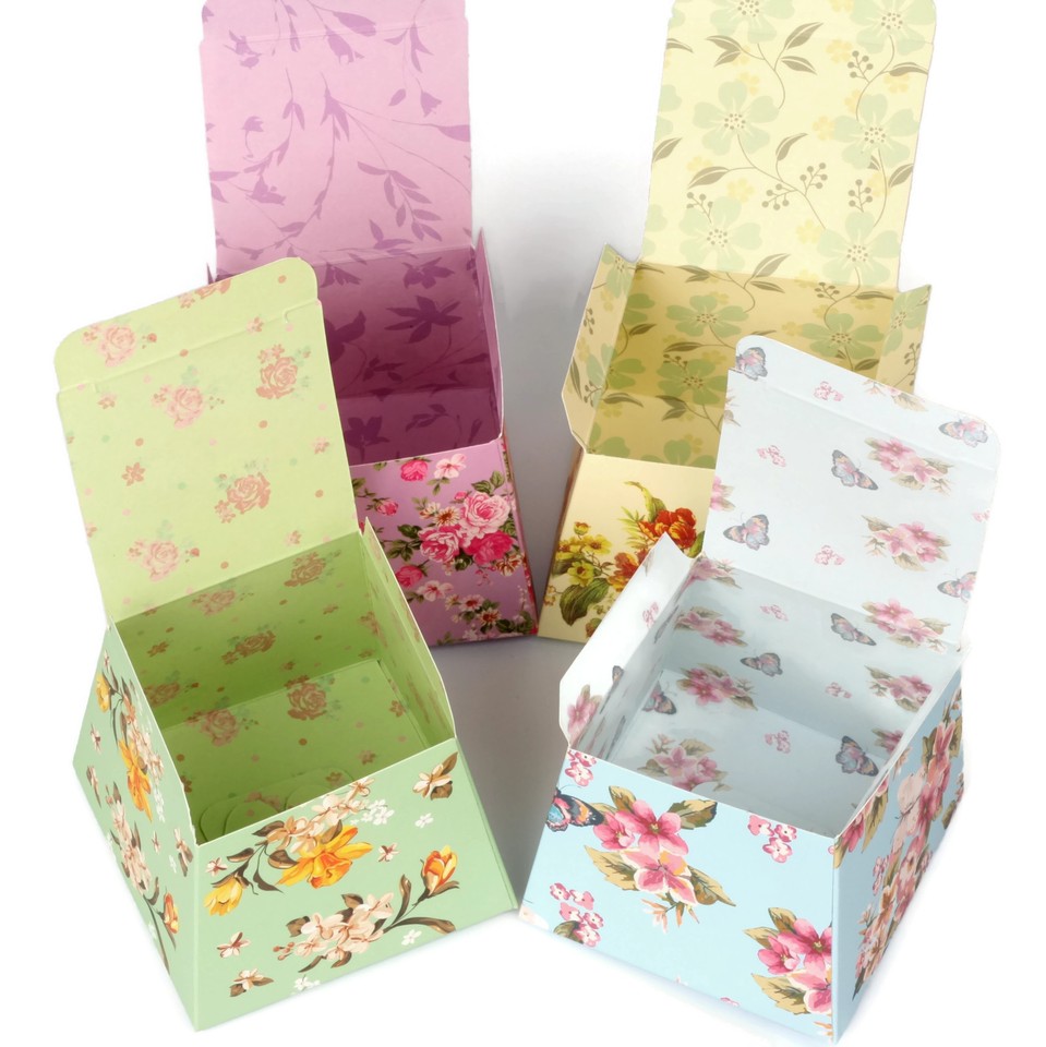 FLORAL Vintage Small GIFT BOXES Wedding Favour Chocolates | Includes ...